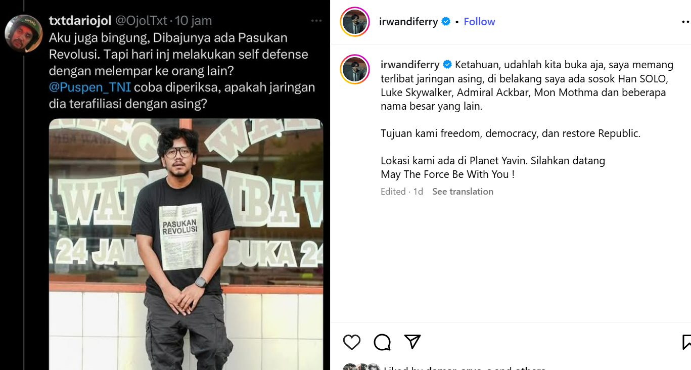 Terima Tuduhan Kerjasama Asing, Ferry Irwandi Bocorkan Nama Besar di ...