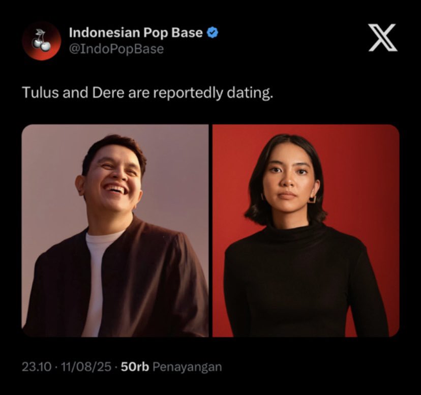 Beda Agama, Tulus dan Dere Dikabarkan Pacaran Gegara Posting Foto Bareng