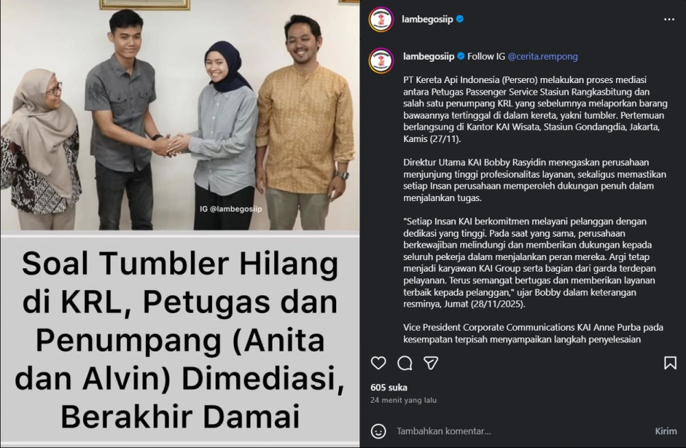 Kasus Tumbler Hilang di KAI Viral, Pegawai BUMN Sekaligus Influencer ...