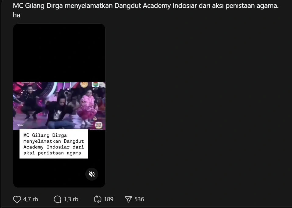Detik-detik Gilang Dirga Selamatkan Dangdut Academy DA7 dari Dugaan Penistaan Agama