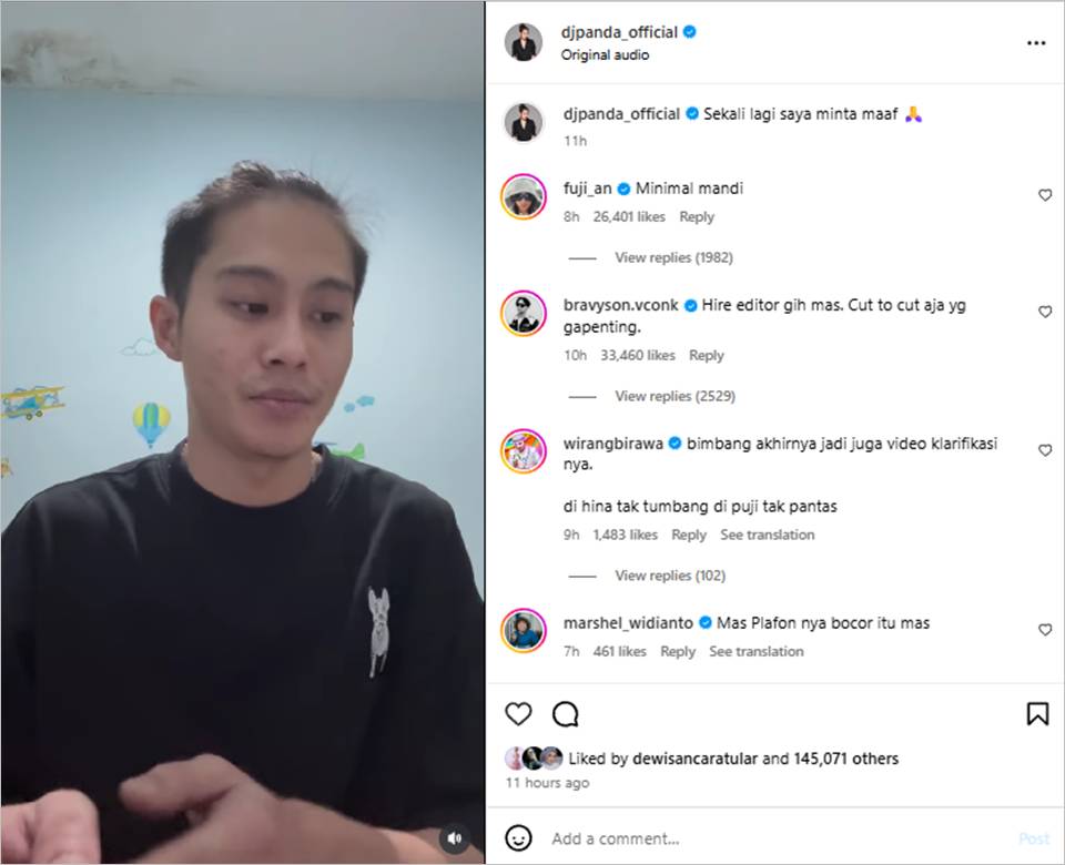 Fuji Sindir Pedas Video Klarifikasi DJ Panda: Minimal Mandi