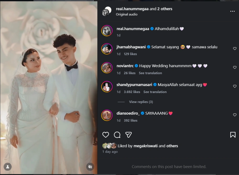 Dulu Jadi Korban Perselingkuhan, Selebgram Hanum Mega Resmi Menikah!