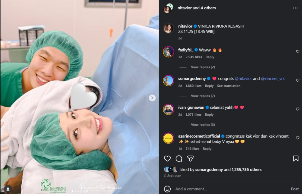 Nita Vior Melahirkan Anak Pertama, Namanya Miliki Makna yang Indah!