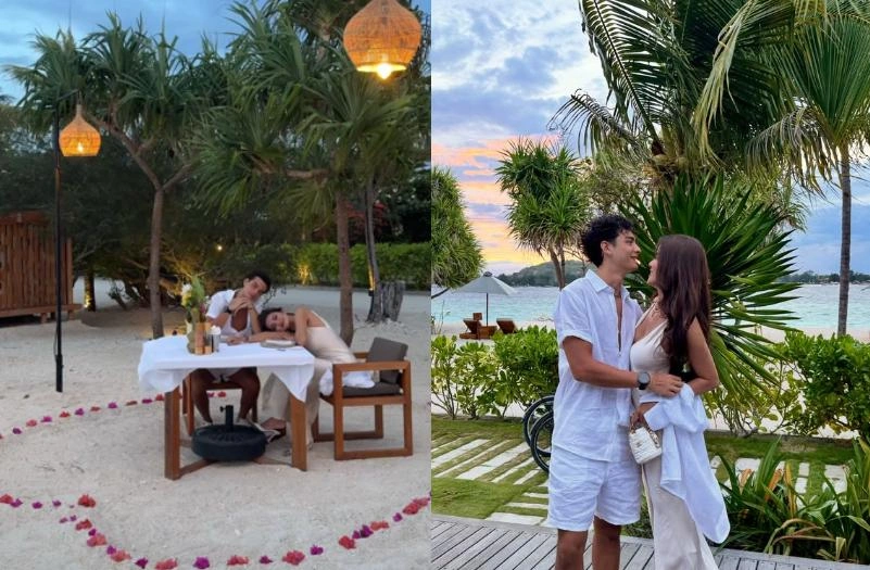 Olla Ramlan Berenang Bareng Tristan Molina, Pamer Pose Super Romantis di Dalam Air!