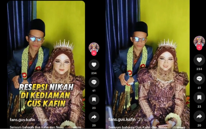 Ning Robwah Berhijab saat Resepsi di Rumah Gus Kafin, Potret Anak Kiai Asal Madura Disorot