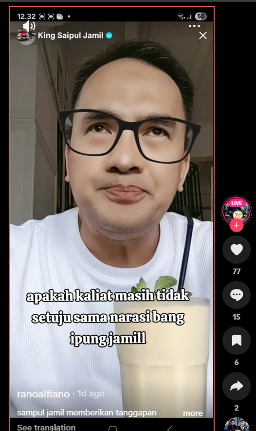 Saipul Jamil Soroti Keputusan Juri DA7 Usai Tasya Tangerang Batal Tereliminasi Gegara Virtual Gift
