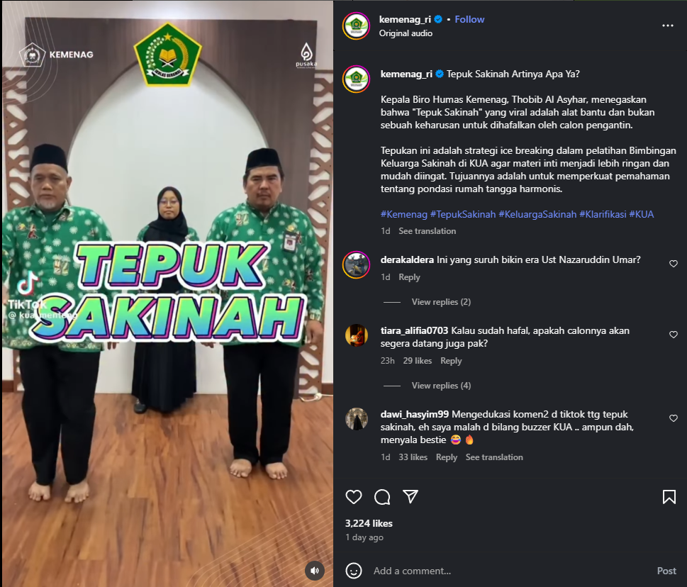 Habib Jafar Husein Soal Tepuk Sakinah yang Viral: Kontennya Keren ...